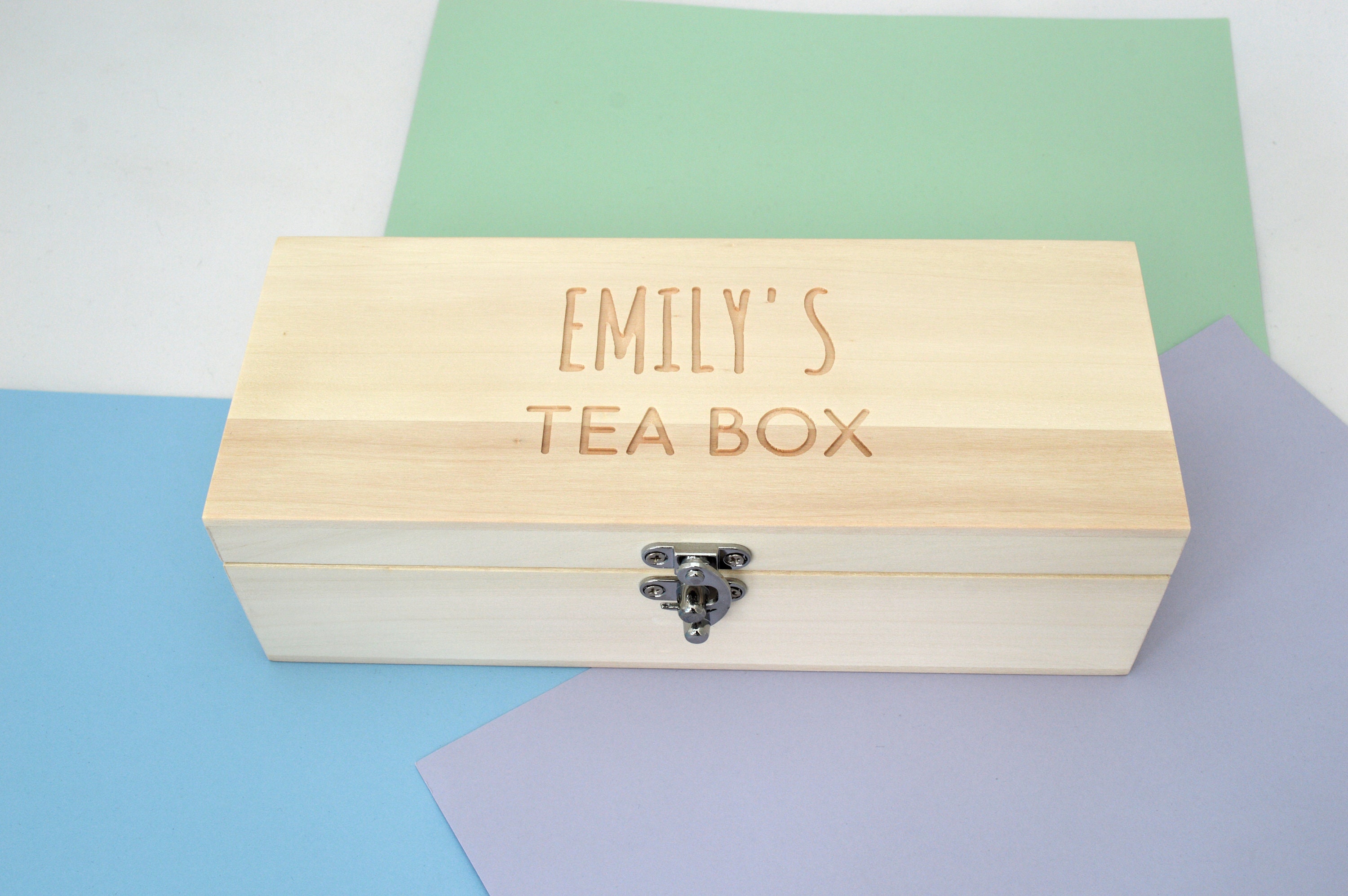 Personalised Tea Box 3 6 or 12 Compartments | Etsy