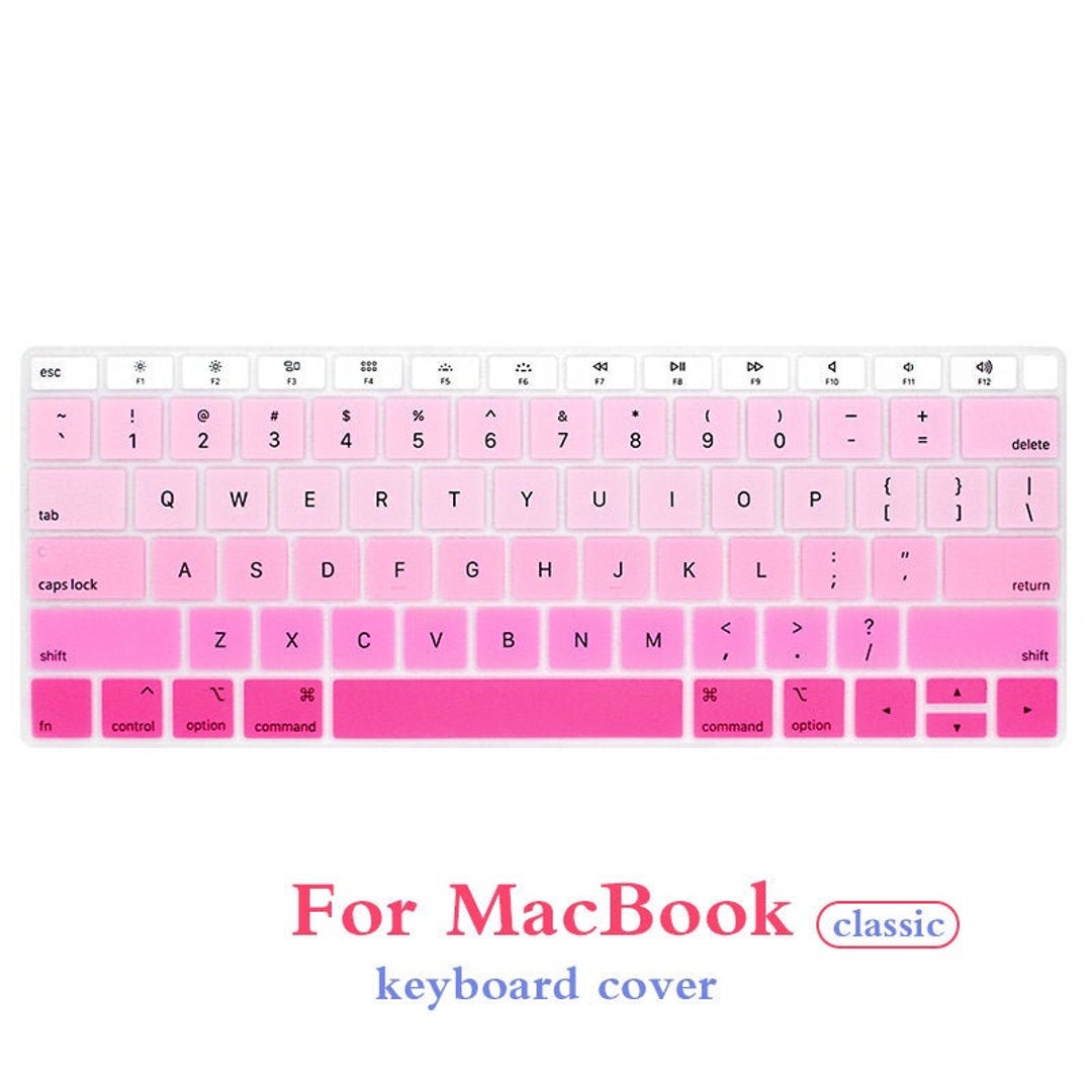 Gradient Color Silicone Cover MacBook US Layout Keyboard Case for ...