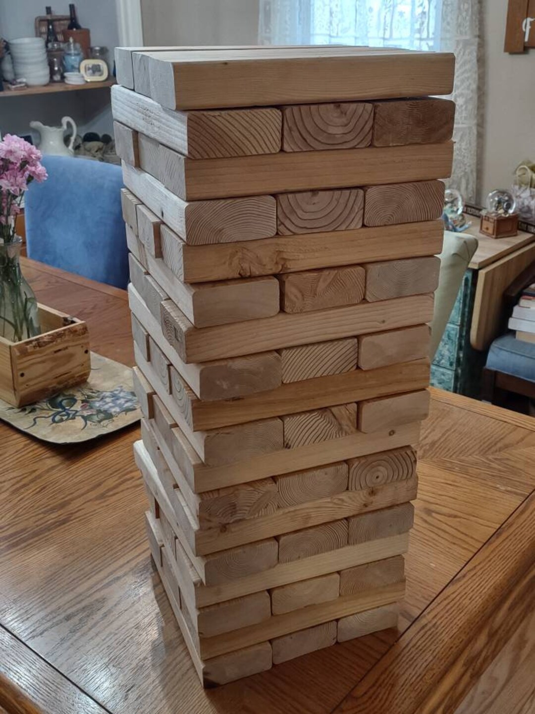 Jumbo Jenga & Rustic Caddy - Etsy