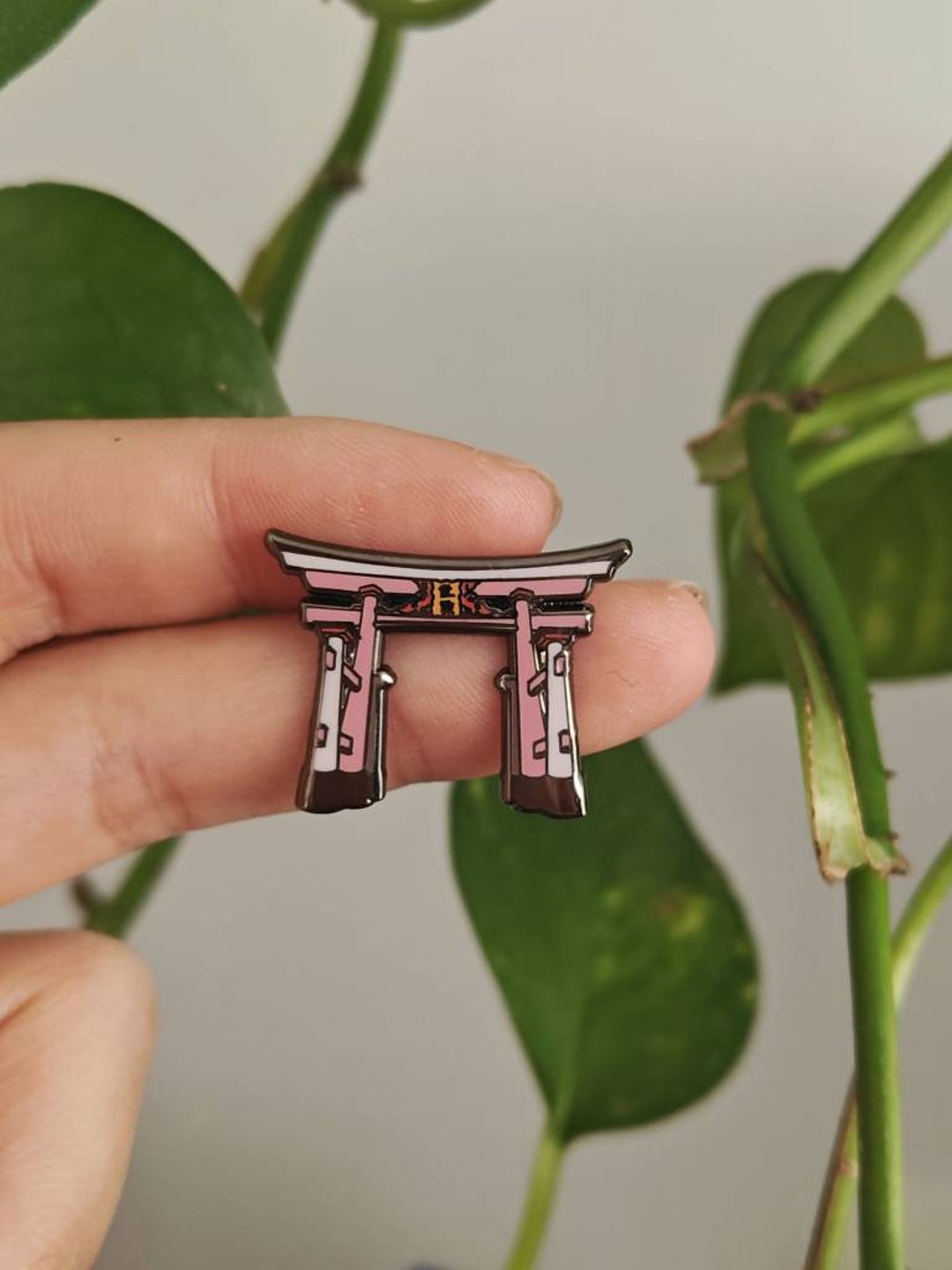 Tori MINI ENAMEL PIN, Japanese Collection, Hard Enamel Pin Black Nickel ...