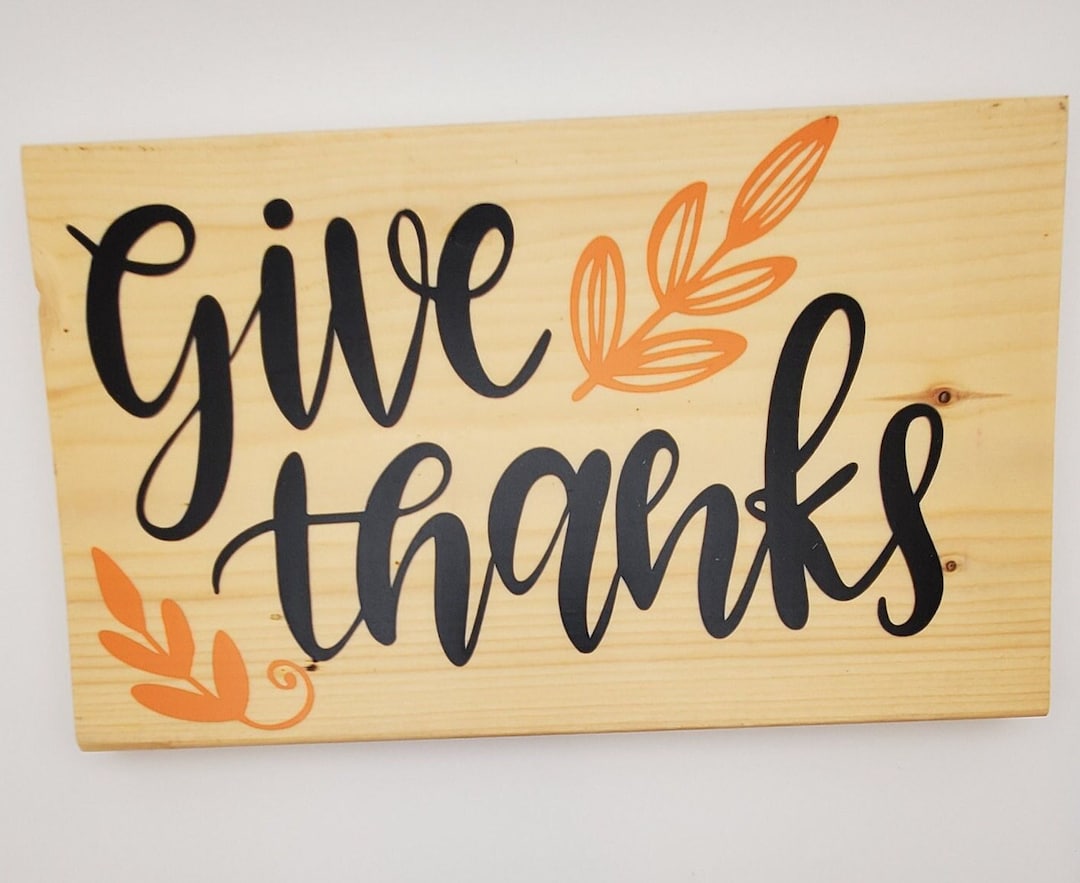 Give Thanks Sign - Etsy