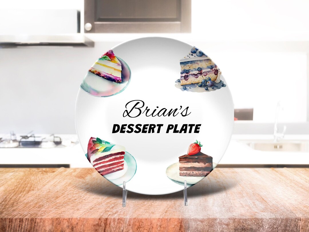 Personalized Desert Cake Plate, Custom Birthday Plate, Sweet Treats ...