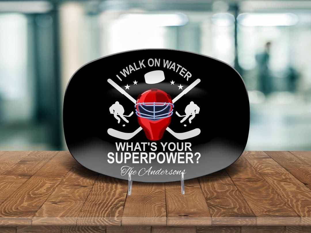 Custom Game Day Ice Hockey Party Platter, Hockey Gifts for Dad, Hockey ...