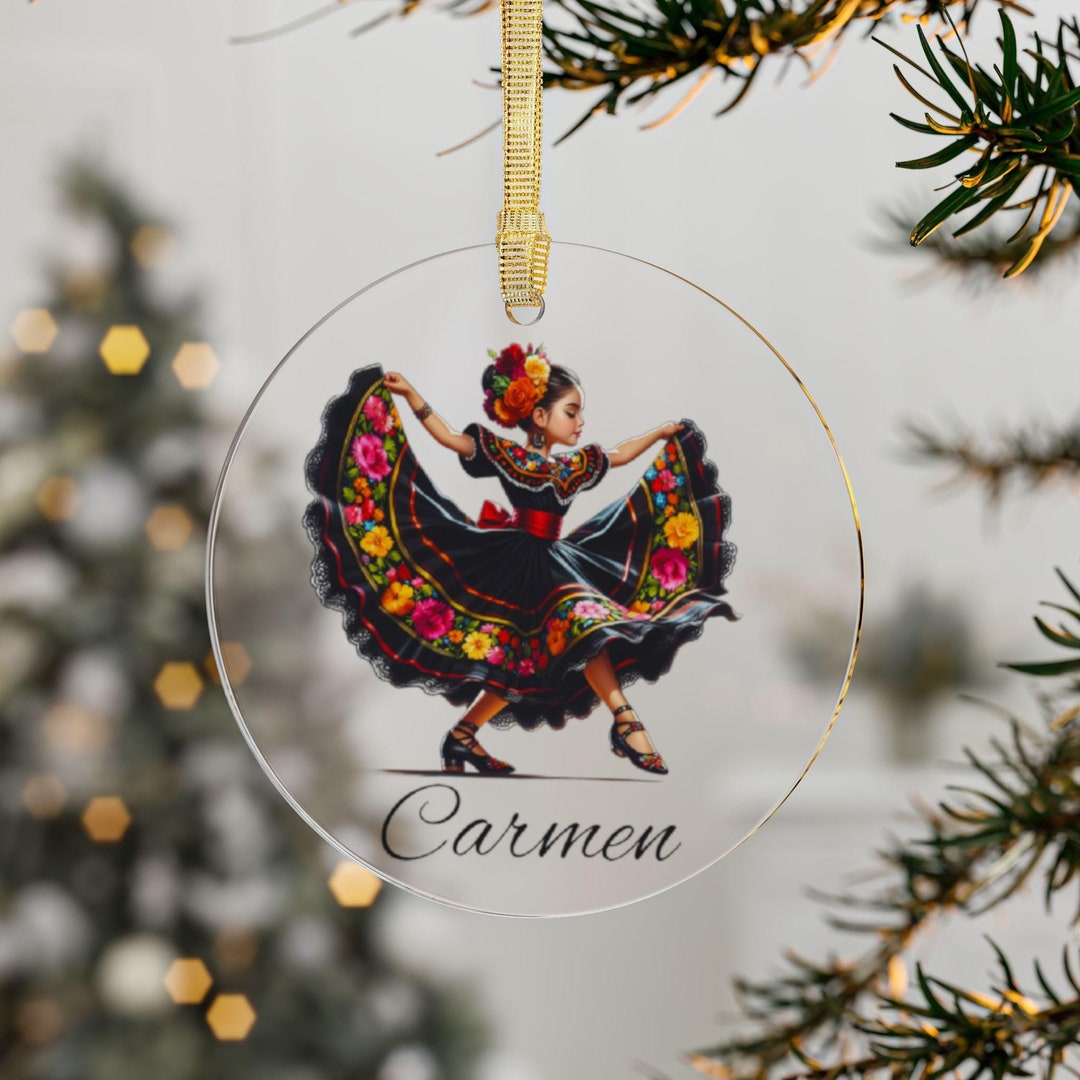 Personalized Spanish Dancer Acrylic Ornaments | Gifts for Spanish ...