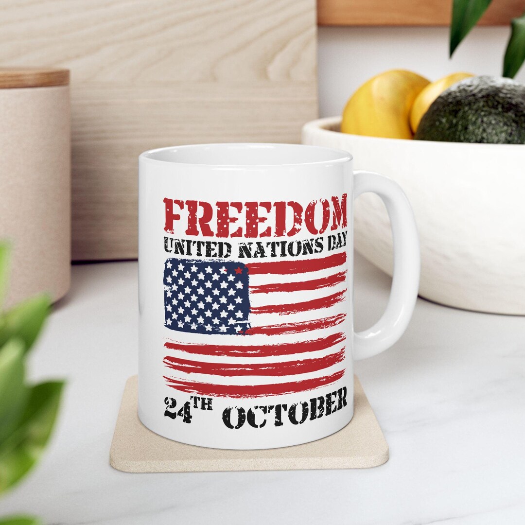 Personalized United Nations Freedom Day 2024 Souvenir Mug, United ...