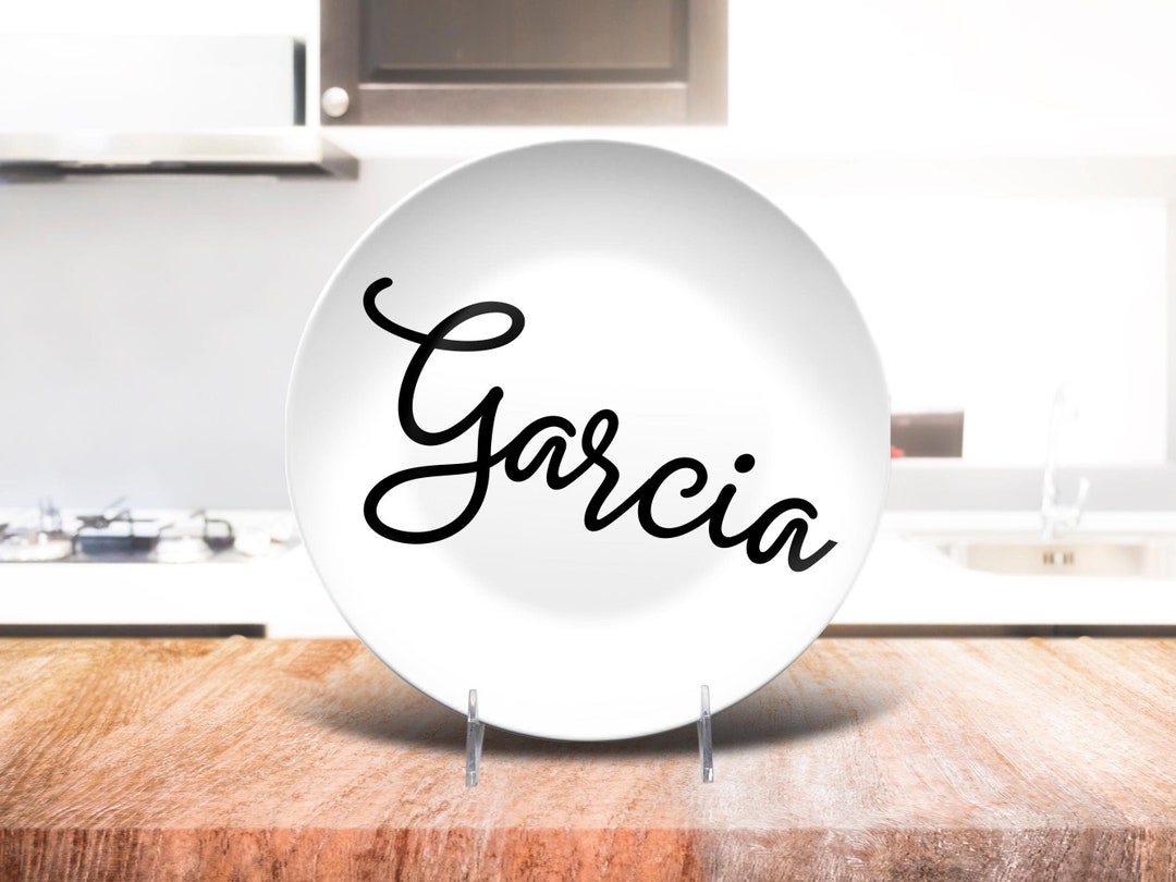 Personalized Large Script Family Name Plate, Custom Family Name Platter ...