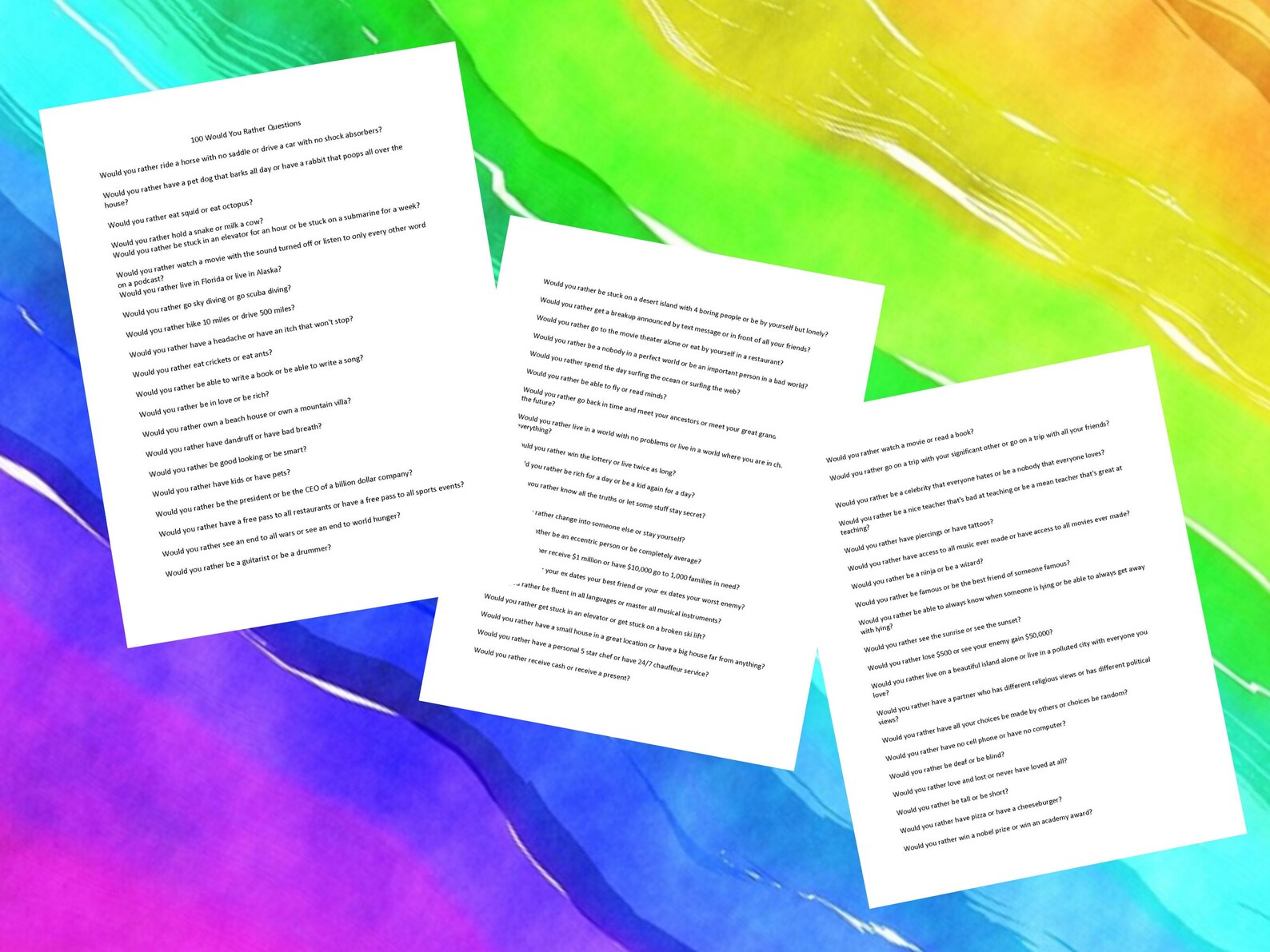 Would You Rather Printable Game Questions For Teenagers Adult Etsy would-you-rather-printable-game-questions-for-teenagers-adult-etsy
