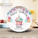 Personalized Happy Birthday Cake Plates, Custom Birthday Party Plates ...