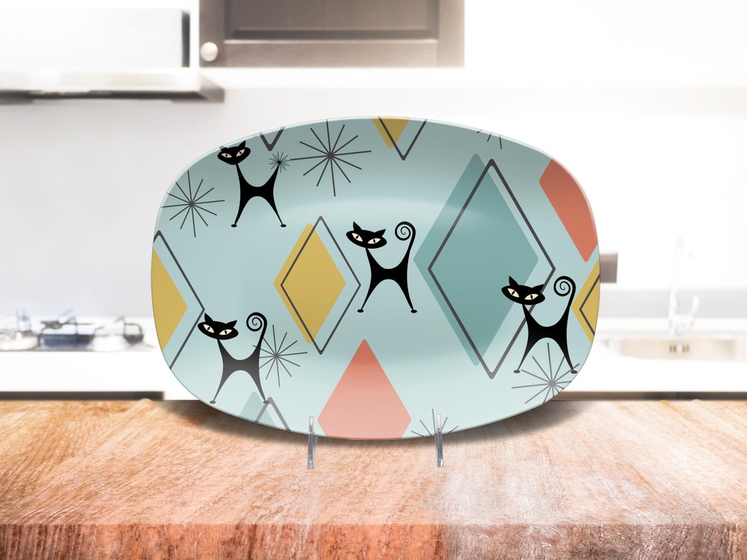 Retro Mid Century Atomic Cat Kitchen Decor, Atomic Cat 50’s Decor, Mid ...