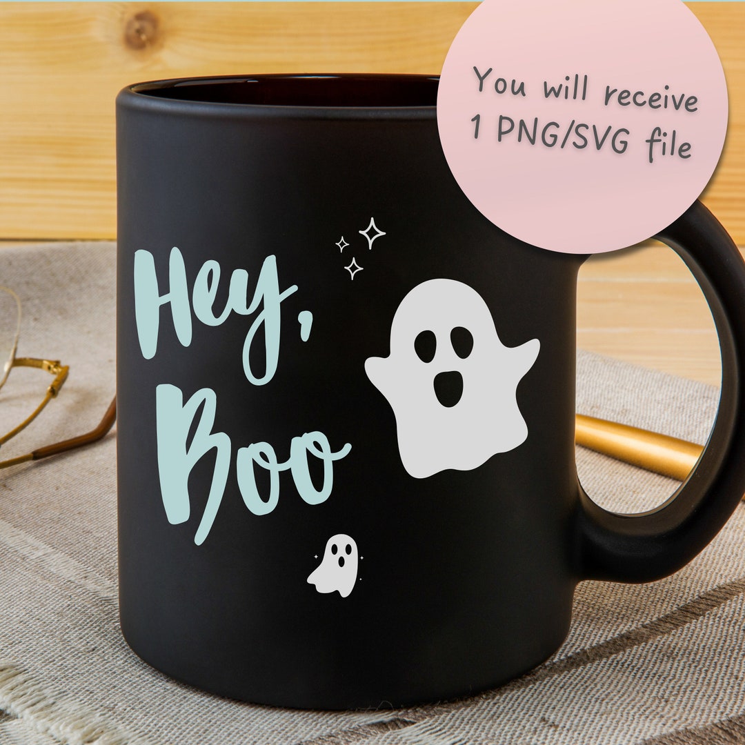 Digital hey Boo Ghost SVG PNG Graphics for Print on Demand - Etsy