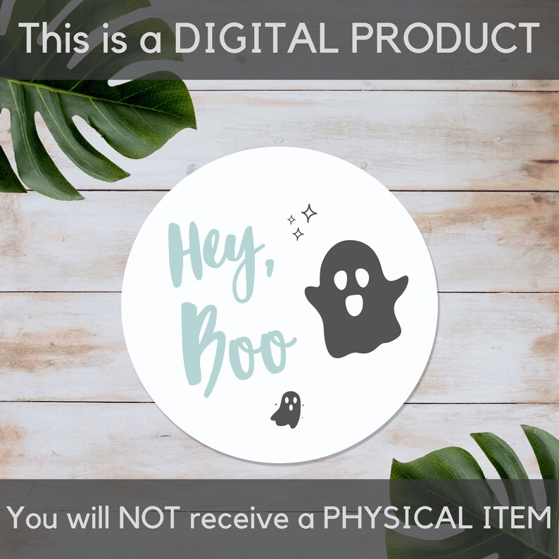 Digital hey Boo Ghost SVG PNG Graphics for Print on Demand - Etsy