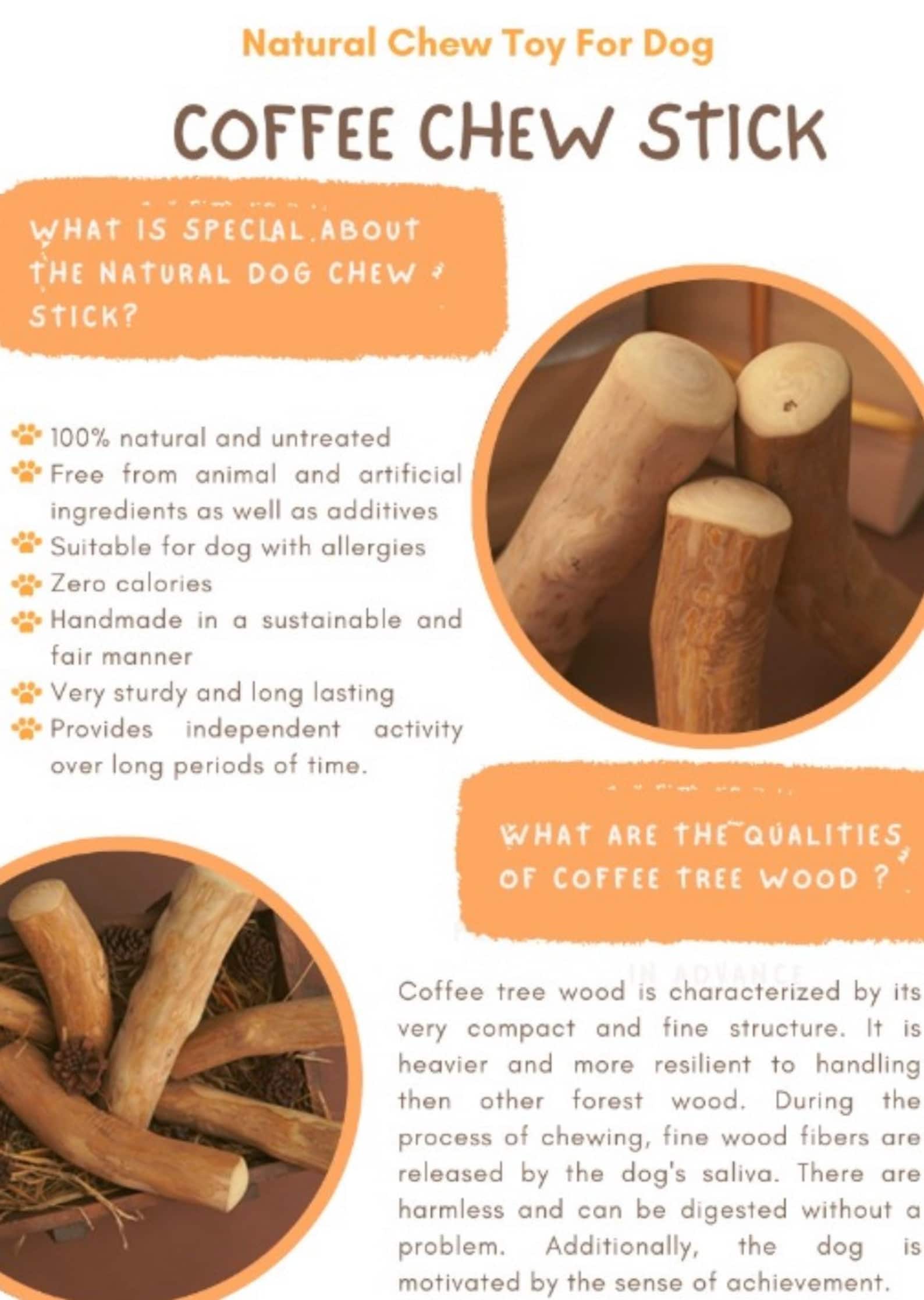 Natural Coffee Wood Dog Toy Set X4 - Etsy