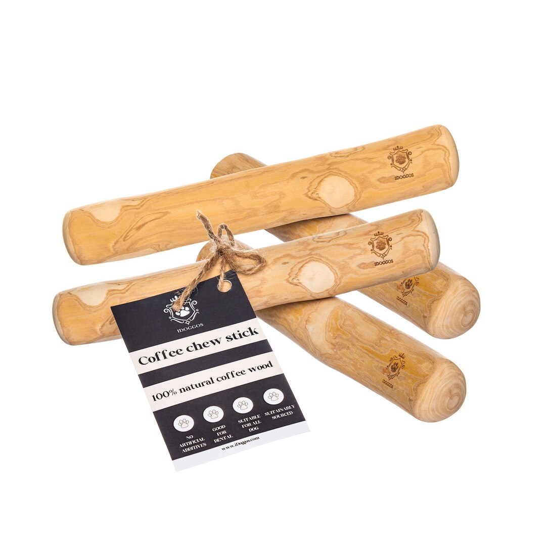 Natural Coffee Wood Dog Toy Set X4 - Etsy