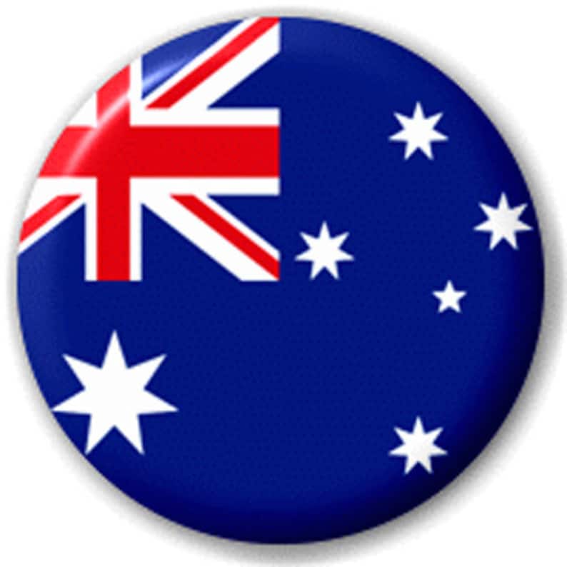 Australia - Australian Flag - Pin Button Badge - Etsy