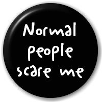 Normal People Scare Me Pin Button Badge - Etsy