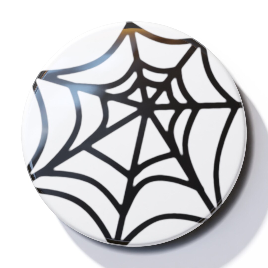 Spider Web - Pin Button Badge - Etsy