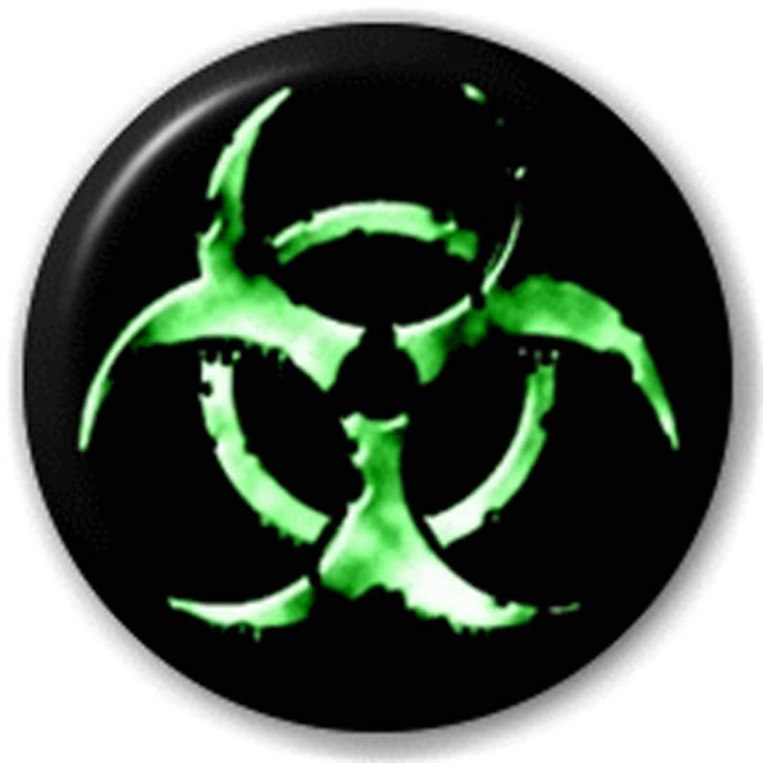 Biohazard - Pin Button Badge - Etsy