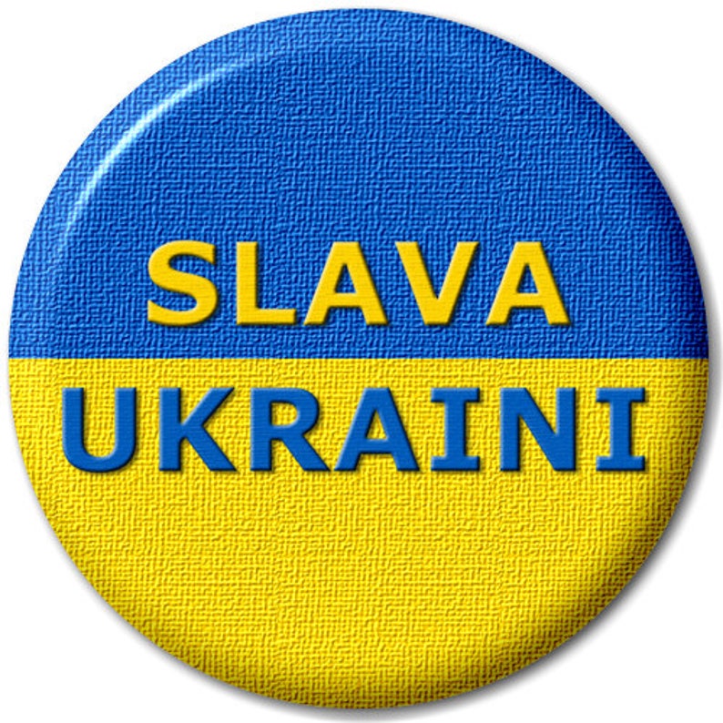 Slava Ukraini - Glory to Ukraine - Pin Button Badge - Etsy