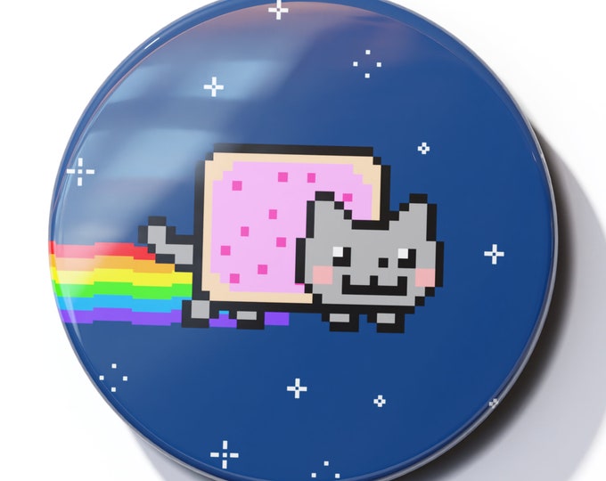 Star Kitty - Alien Cat Perler Necklace With Rainbow Stars - Etsy