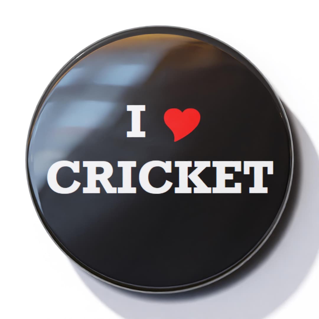 I Love Cricket (heart) - Pin Button Badge - Etsy