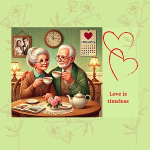 Love is Timeless - Printable Valentine's Day Card, Anniversary or ...