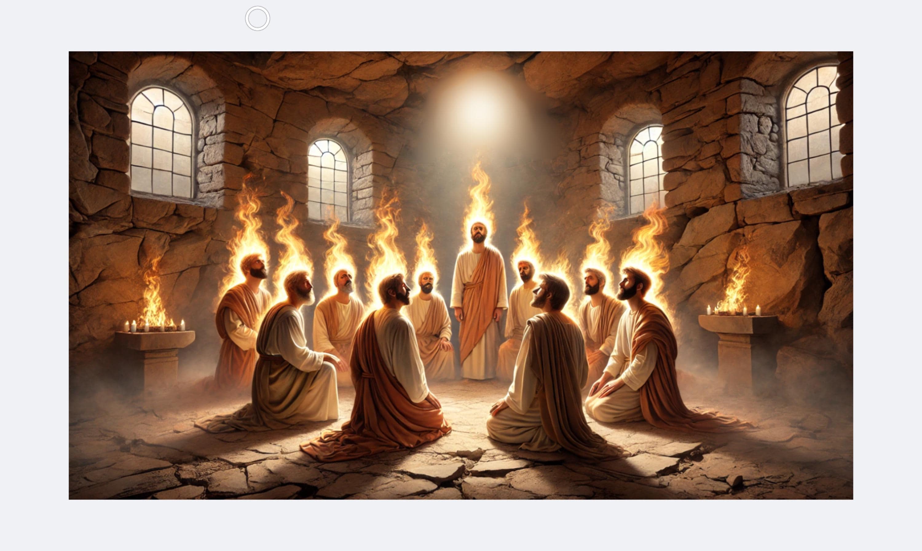Sacred Pentecost Wall Art Illustration | Apostles With Holy Spirit L ...