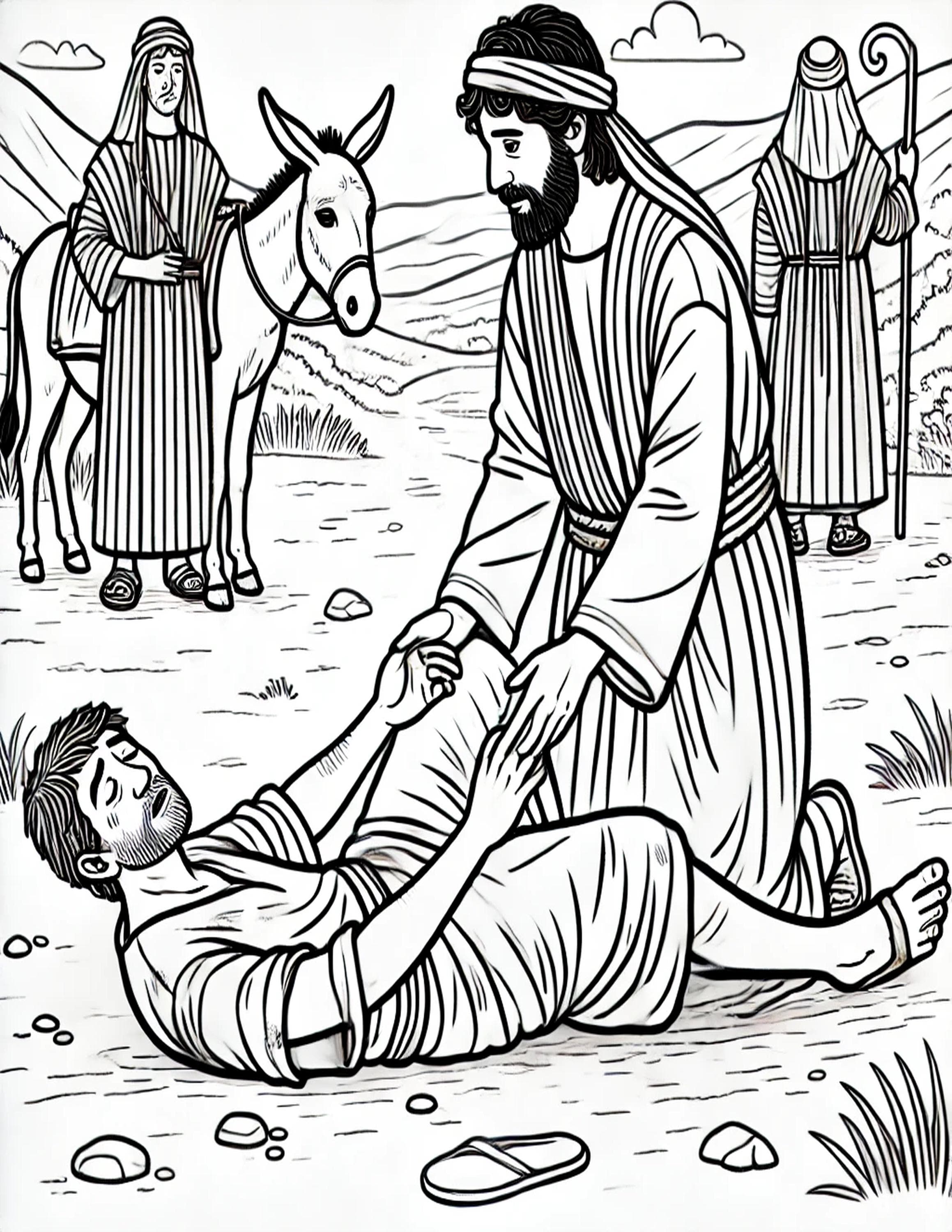 Nativity Coloring Pages for Kids: Bible Story Illustrations (printable ...