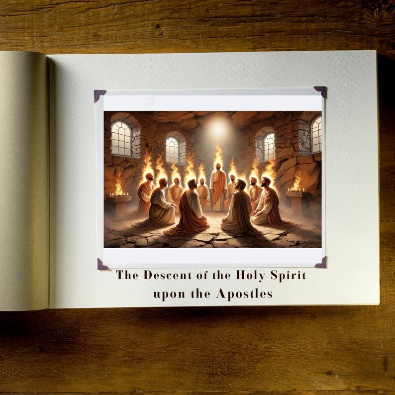 Sacred Pentecost Wall Art Illustration | Apostles With Holy Spirit L ...