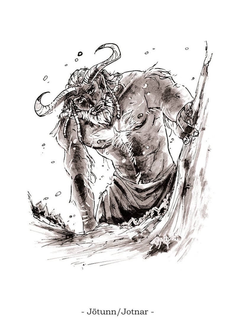 INKTOBER ORIGINAL ART 2019 Nordic Mythology Jötun/jotun - Etsy