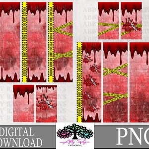 Crime Scene Blood Drip Pen Wraps PNG Bundle Digital Download for ...