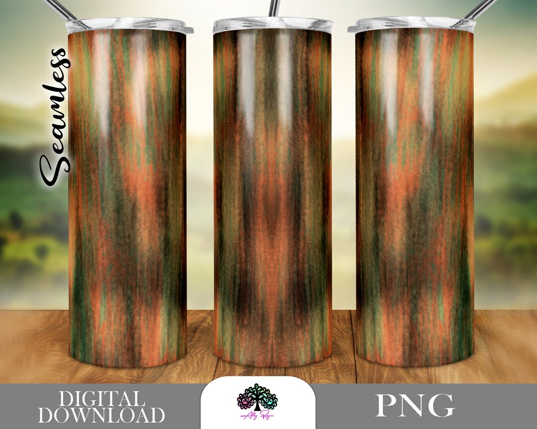 Patina Rust 20oz Skinny Tumbler Wrap PNG, Seamless Sublimation Design ...