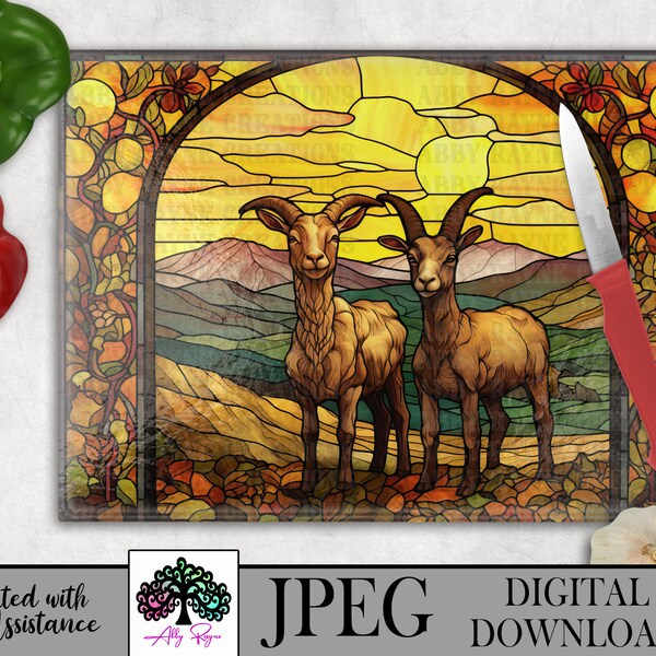 Goat Stained Glass - Etsy
