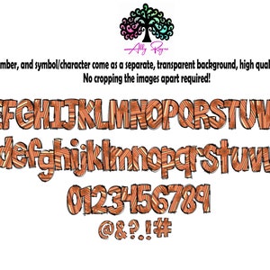 Retro Alpha Set PNG Doodle Sublimation Alphabet Letters, Numbers, and ...