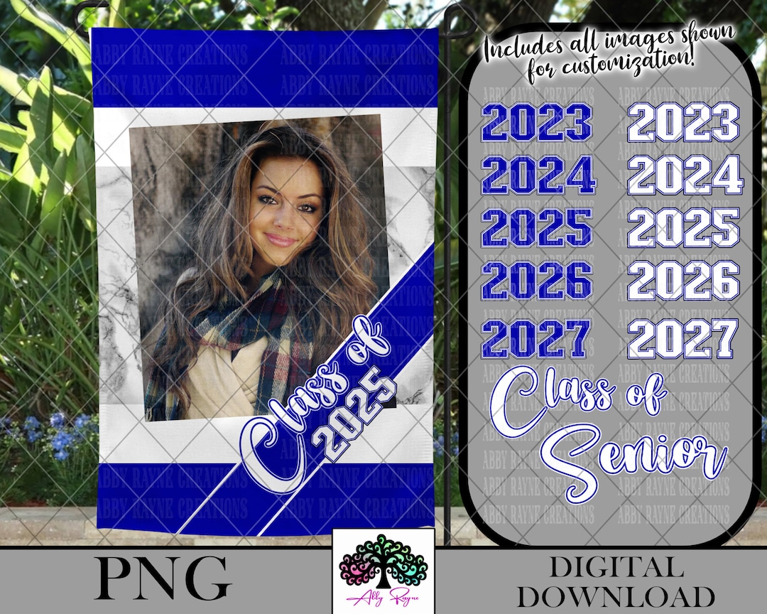 Class of 2024 High School Senior Graduation Garden Flag PNG Sublimation ...