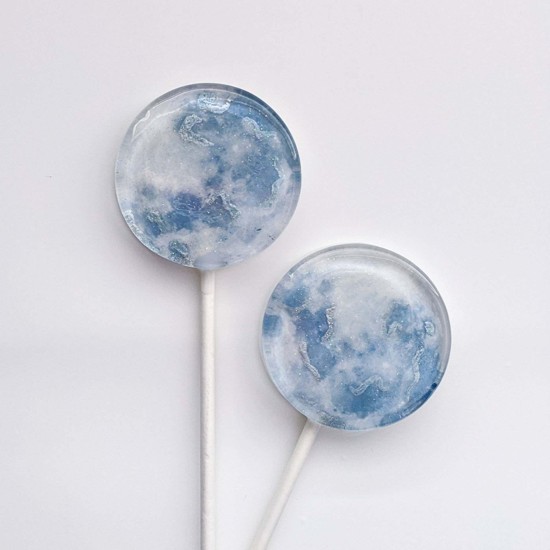 Full Moon Lollipop Set of 4 Outer Space Party Themed - Etsy