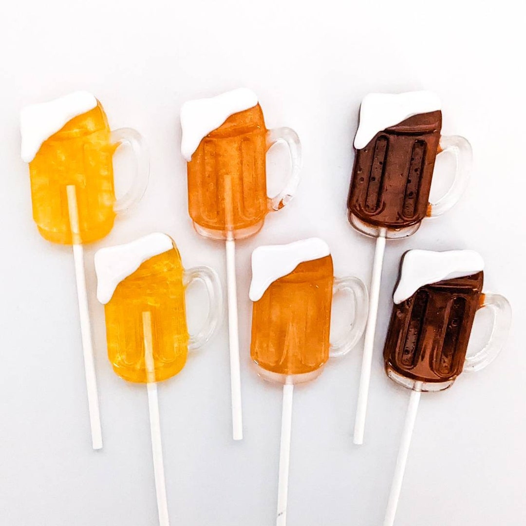 6 Beer Mug Lollipops - Father's Day Gift, Birthday Party Favors, Cake ...