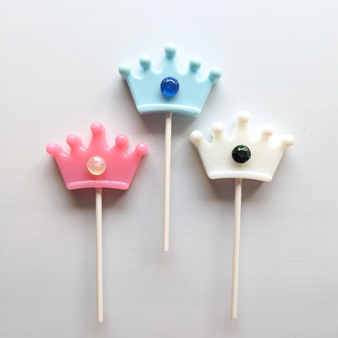 4 Crown Shaped Lollipops 5 Pointed Crown Celebration Treats, Birthday ...