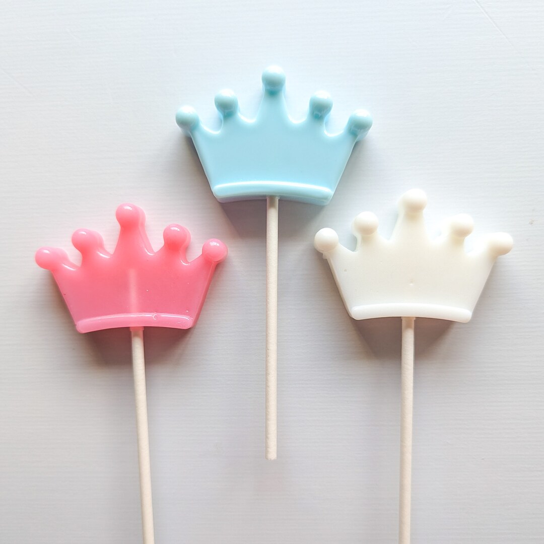 4 Crown Shaped Lollipops (5 Pointed Crown)- Celebration Treats ...