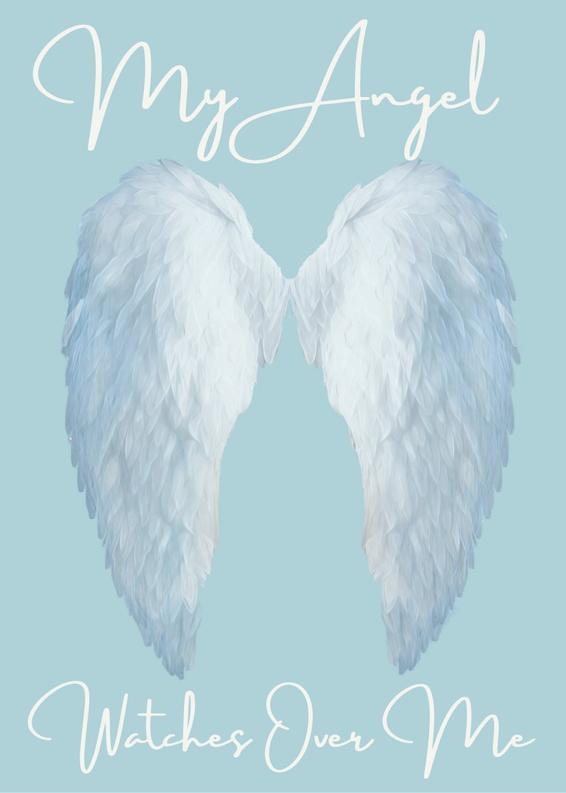 DIGITAL DOWNLOAD- 5x7 My Angel Watches Over Me Card - Etsy