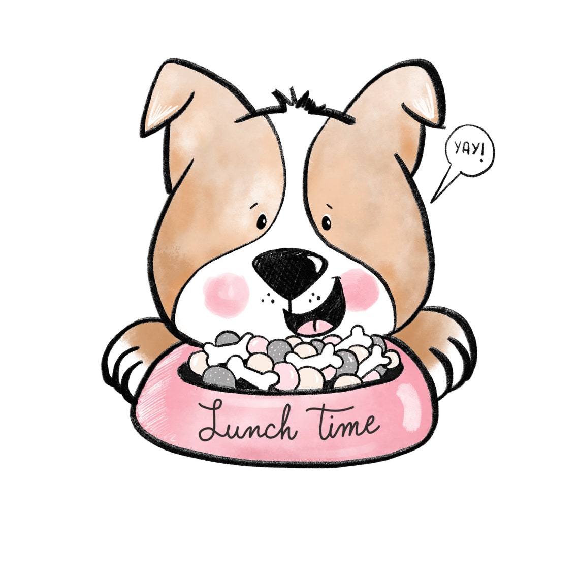 Digital Clipart Dogs Clipart Dog Stickers Cute Dogs Clever - Etsy