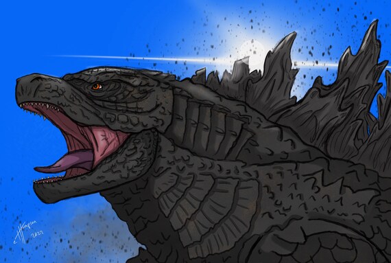 Godzilla Fan Art - Etsy
