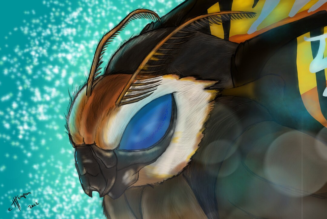 Mothra 2019 Digital Art - Etsy