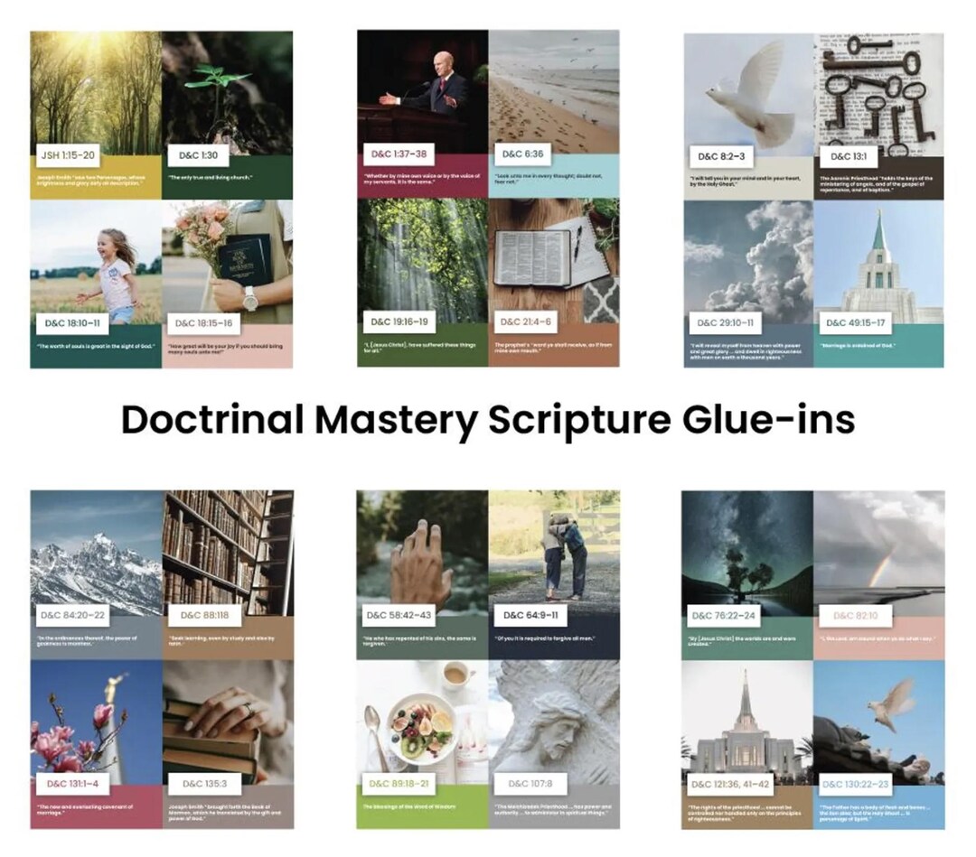 Doctrinal Mastery Latter Day Saint Seminary Glue Ins - Doctrine and ...