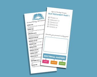 Doctrinal Mastery Latter Day Saint Seminary Bookmark - D&C Part 1 and 2 ...