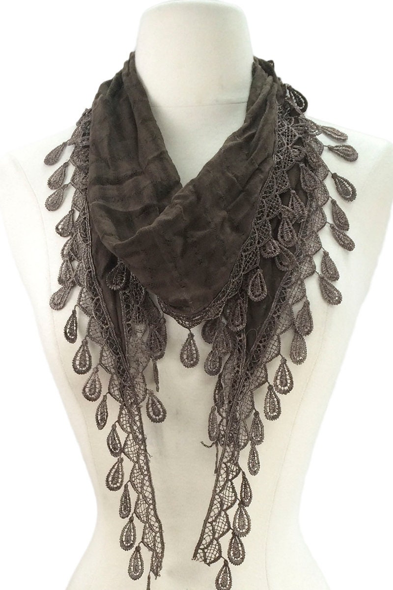 Women Lightweight Triangle Square Fringe Scarf - Etsy