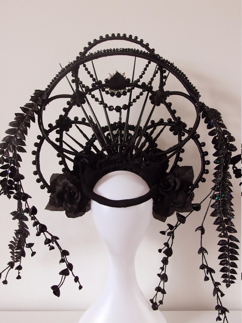 MISTY Gothic Headdress Dark Romantic Headpiece WGT Spikes | Etsy