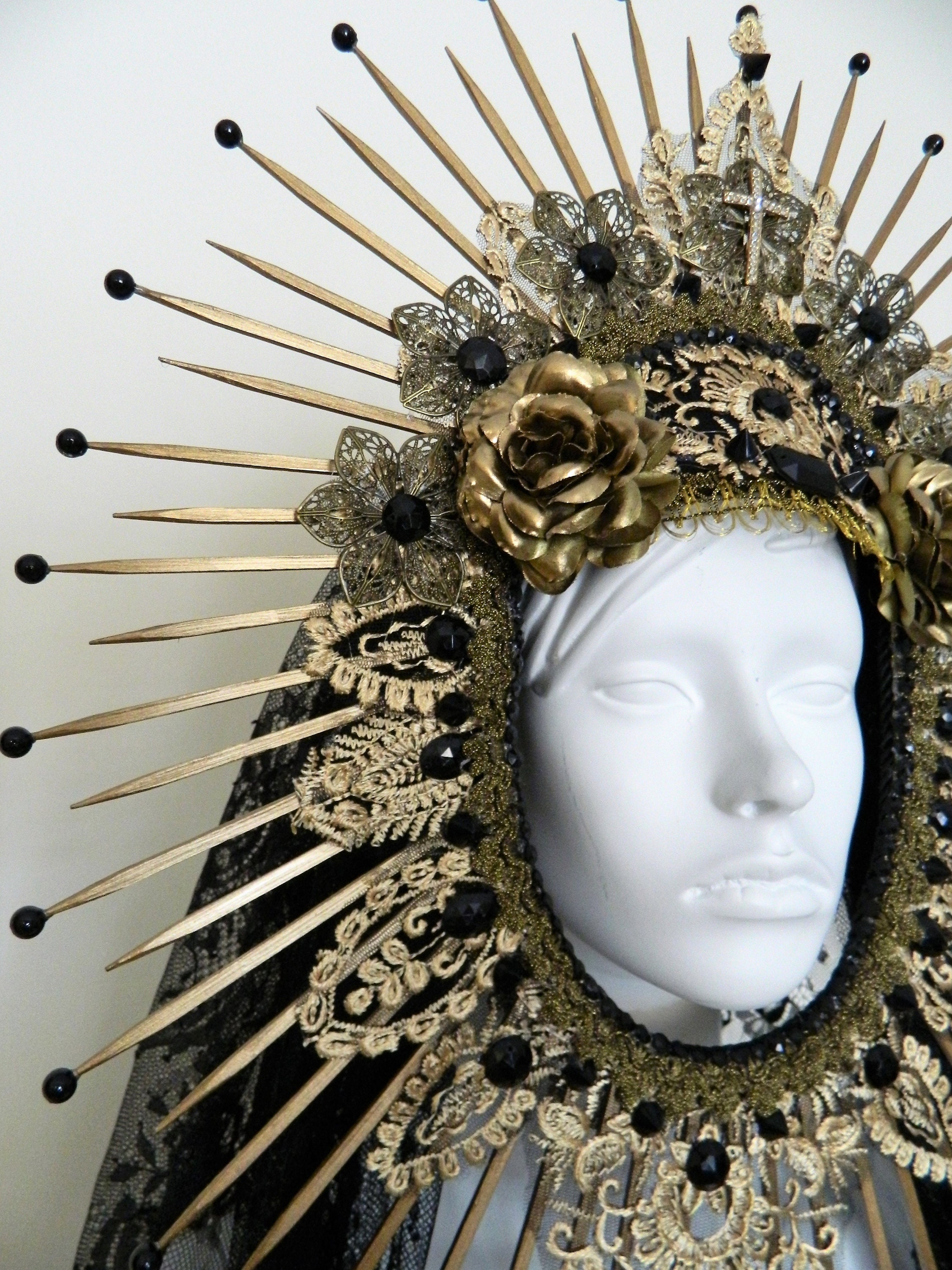 SANCTUM SACRIFICIUM Headdress Blind Mask Set Religious Gothic - Etsy
