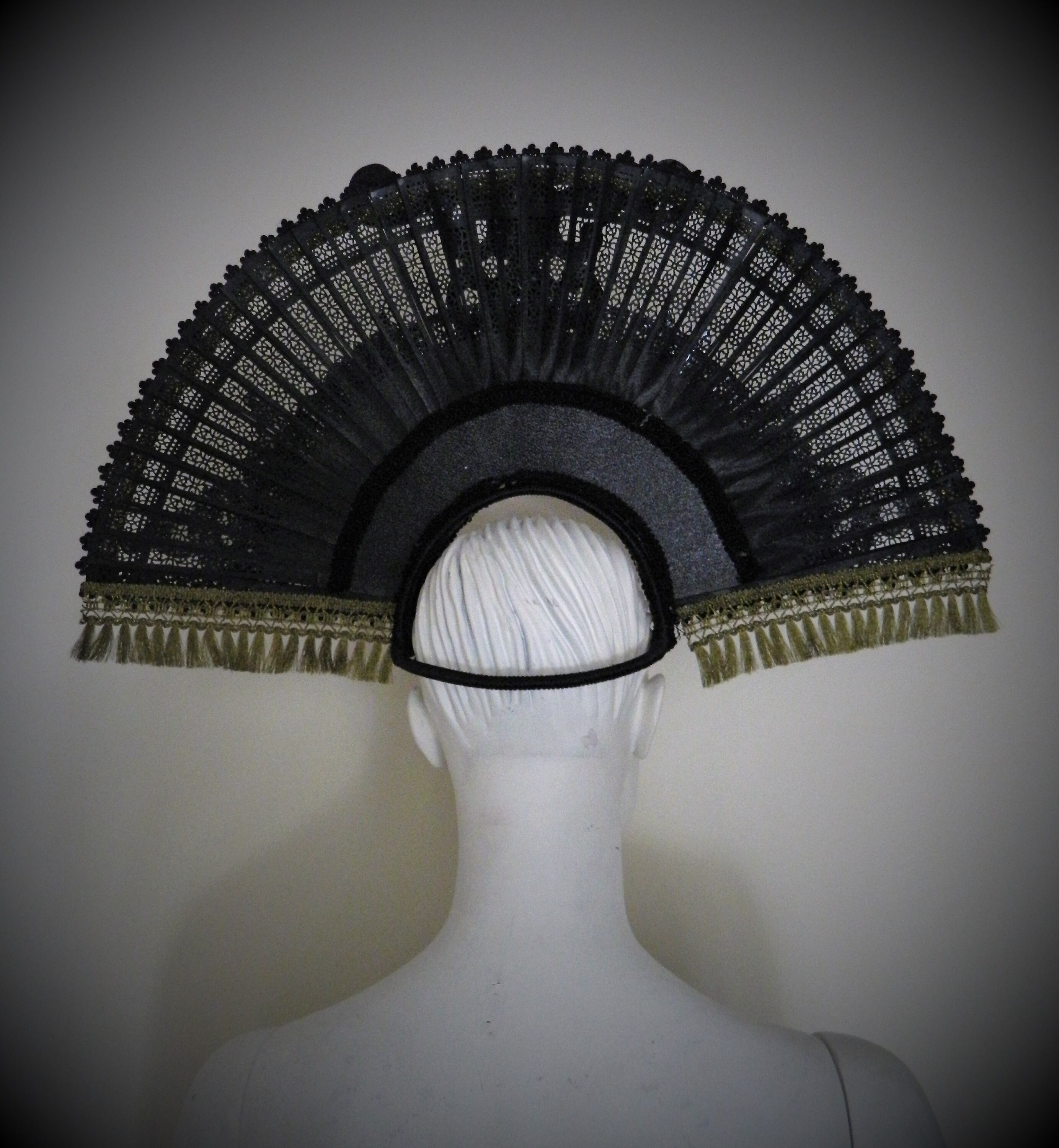 LIBRA Headdress Dark Gothic Fans Rhinestones WGT - Etsy
