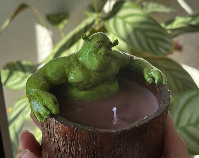 Handmade Clay Shrek Mud Bath Log Chocolate Scented Decorative Candle - Etsy