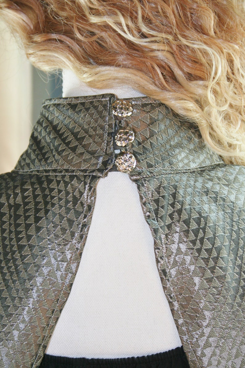 Metallic Renaissance Draped Cape Sleeve Bolero Jacket | Etsy